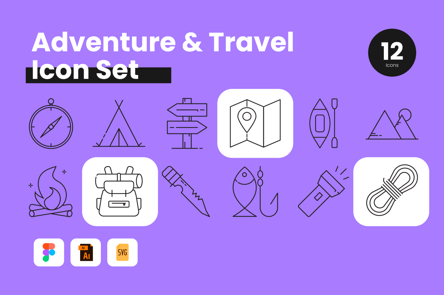 Adventure & Travel Icon Set - Pikkovia Store